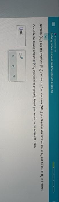 Solved STOICHIOMETRY Solving moles-to-moles limiting | Chegg.com
