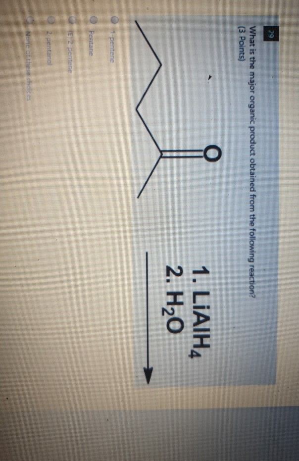 Solved What is the major organic product obtained from the | Chegg.com