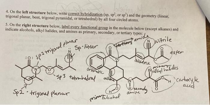 Solved 4. On the left structure below, write correct | Chegg.com
