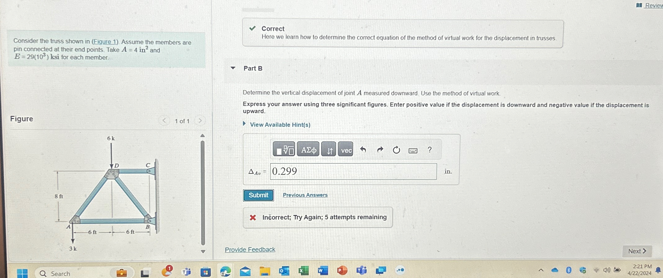 Solved Consider the truss shown in (Figure 1). ﻿Assume the | Chegg.com