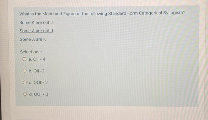 Solved What is the Mood and Figure of the following Standard | Chegg.com