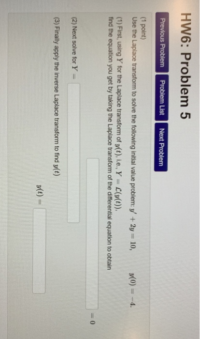 Solved HW6: Problem 5 Previous Problem Problem List Next | Chegg.com