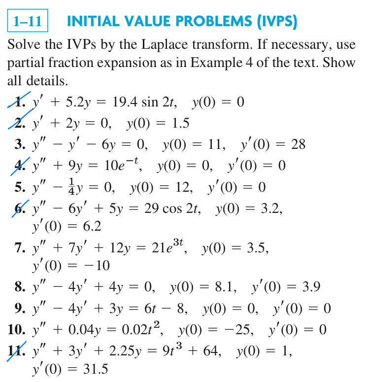 Solved INITIAL VALUE PROBLEMS (IVPS)Solve the IVPs by the | Chegg.com