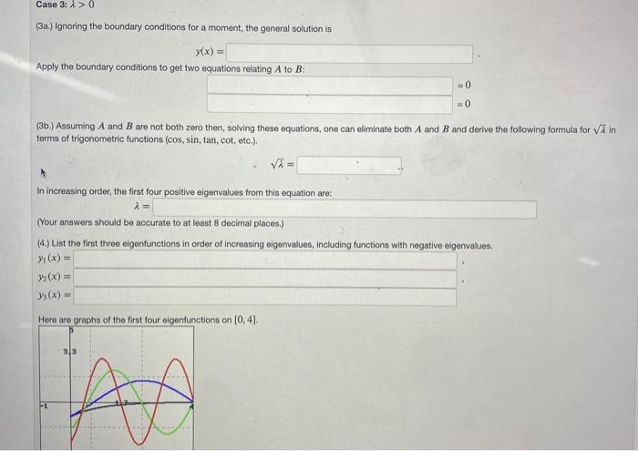 [Solved]: [ frac{d^{2} y}{d x^{2}}+ lambda y=0 ] with bo