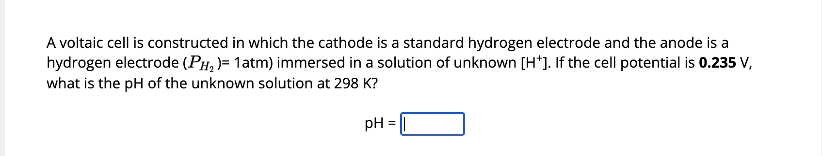 Solved A voltaic cell is constructed in which the cathode is | Chegg.com