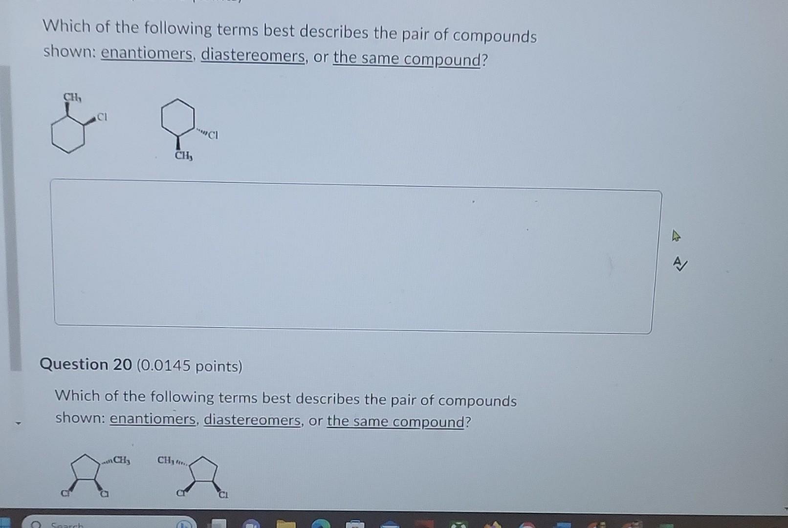 Solved Which of the following terms best describes the pair | Chegg.com