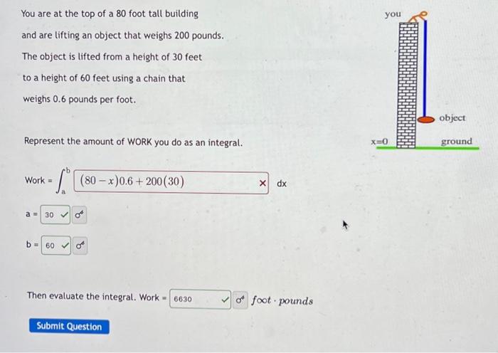 Solved You are at the top of a 80 foot tall building and are | Chegg.com