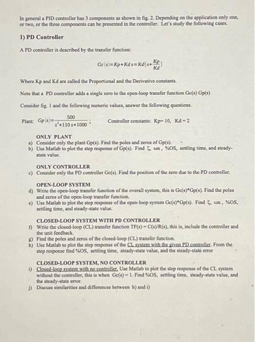 Solved Lab 6 - Analyzing APD and a PI controller using | Chegg.com