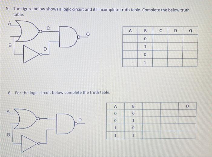 4. The figure below shows a logic circuit and its | Chegg.com