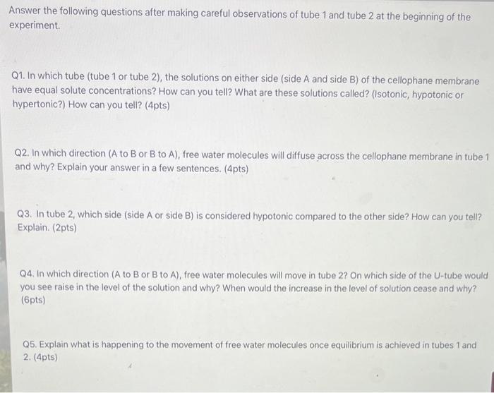 Solved The figure above shows a typical U-tube experiment | Chegg.com