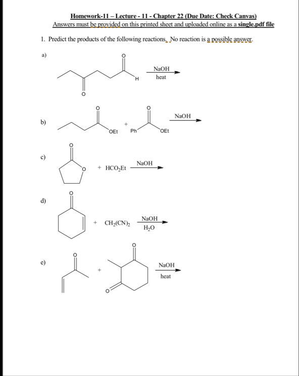 Homework-11 - ﻿Lecture - 11 - ﻿Chapter 22 (Due Date: | Chegg.com