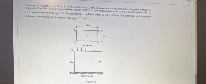 Solved A rectangular foundation (L = 10 m B 5 m applies - | Chegg.com