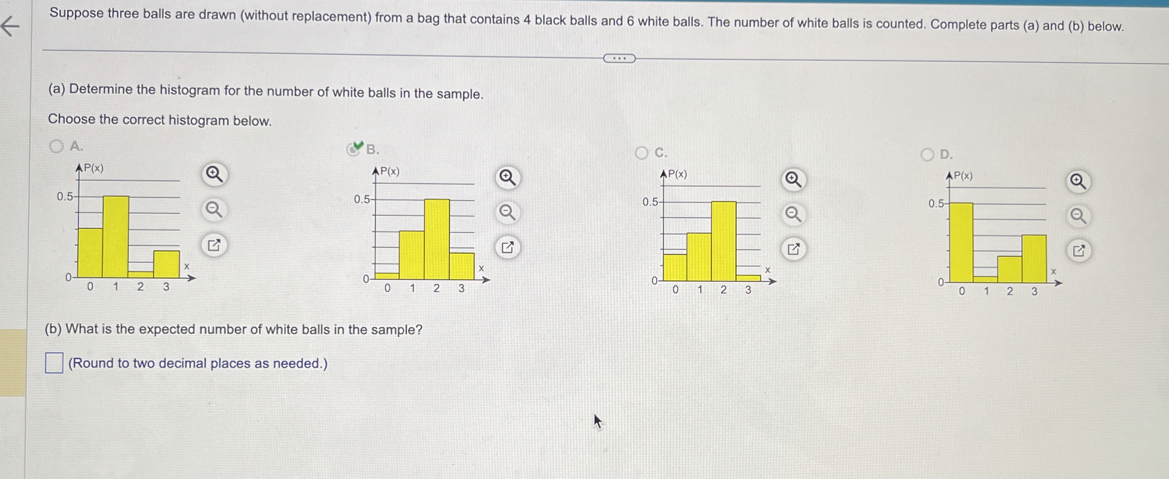 Solved Suppose three balls are drawn (without replacement) | Chegg.com