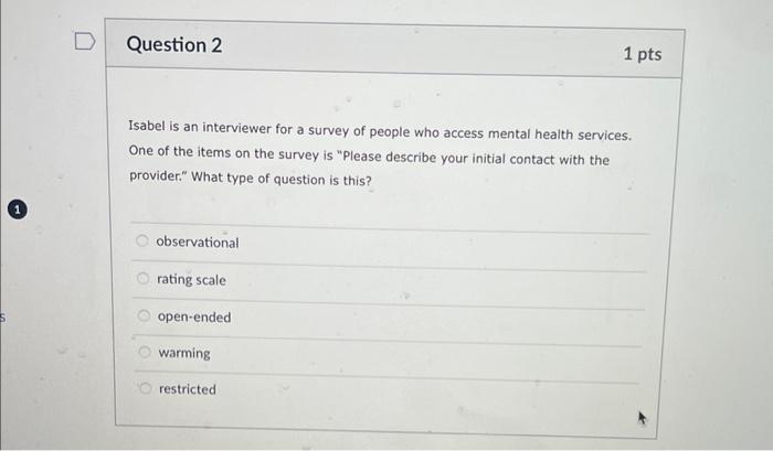Solved Isabel is an interviewer for a survey of people who | Chegg.com