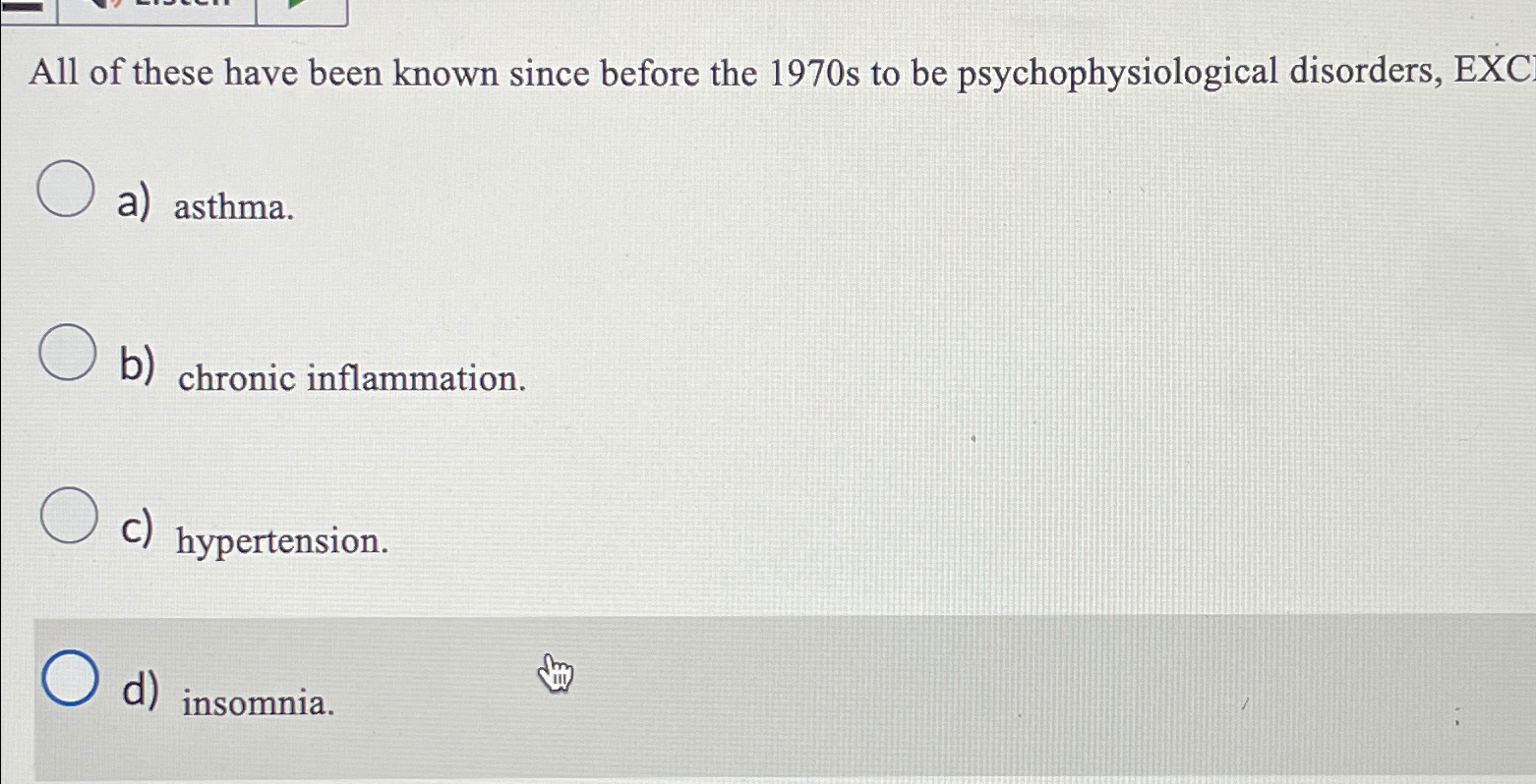 Solved All of these have been known since before the 1970s | Chegg.com