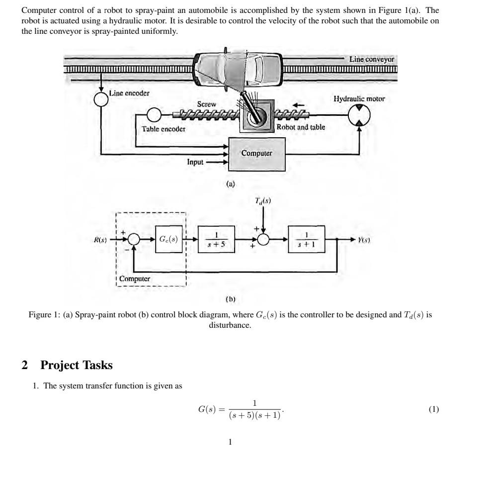 Computer control of a robot to spray-paint an | Chegg.com