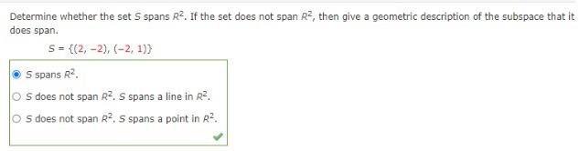 Solved Determine whether the set S spans R2. If the set does | Chegg.com