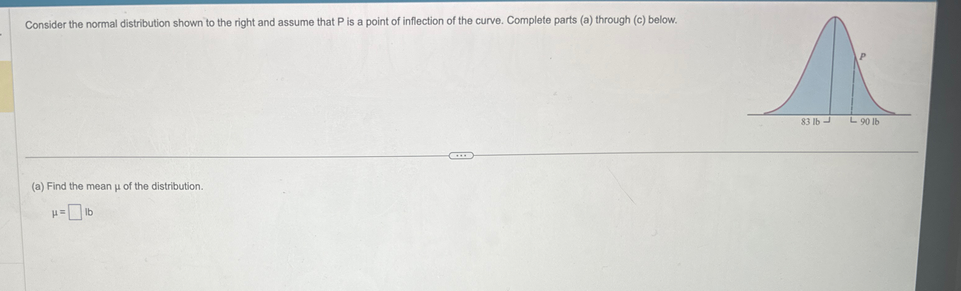 Solved Consider the normal distribution shown to the right | Chegg.com
