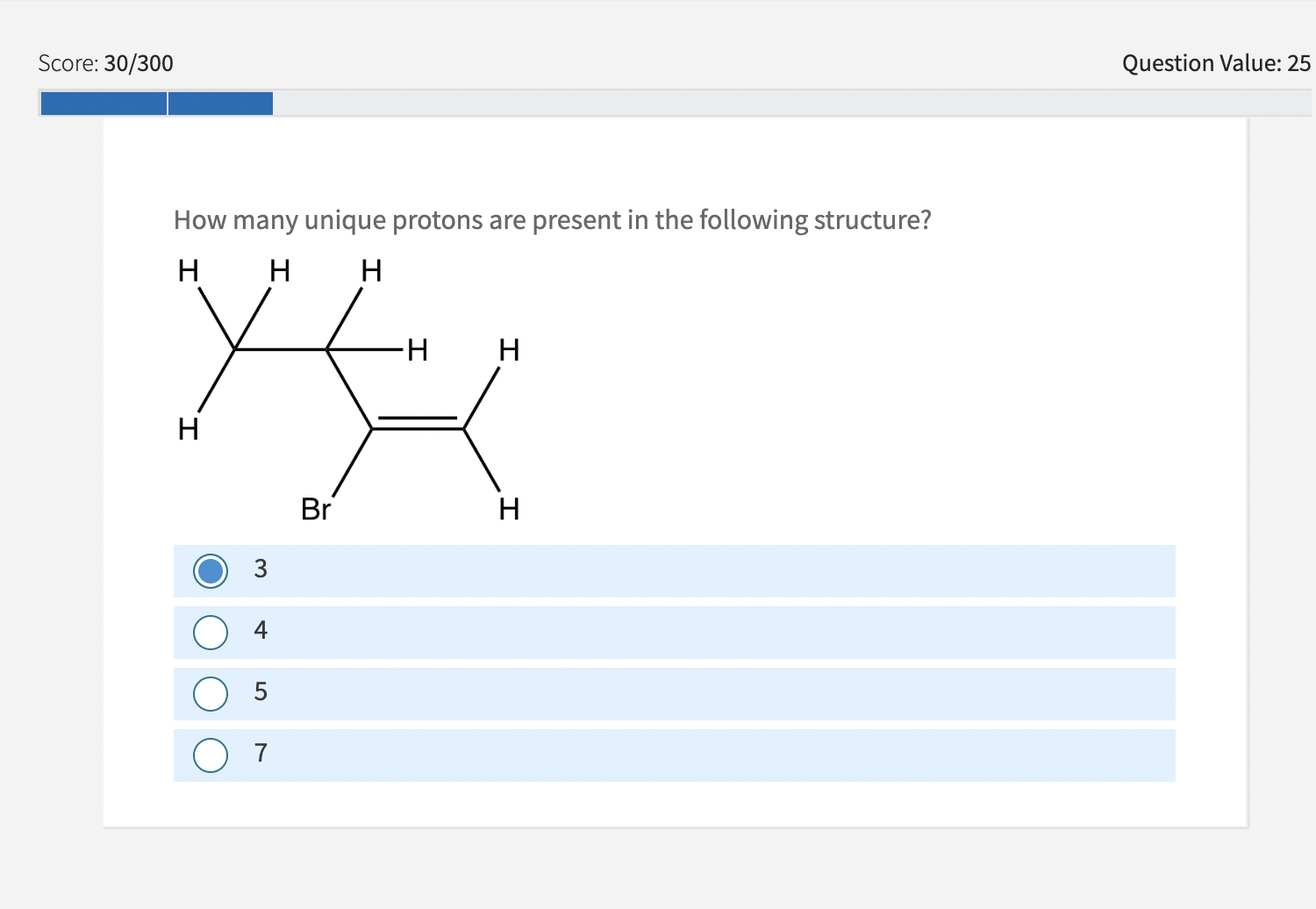 Solved How many unique protons are present in the following | Chegg.com