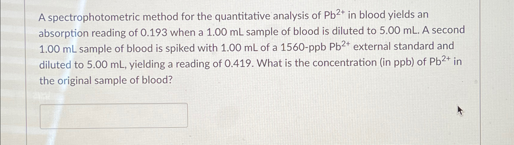 Solved A spectrophotometric method for the quantitative | Chegg.com