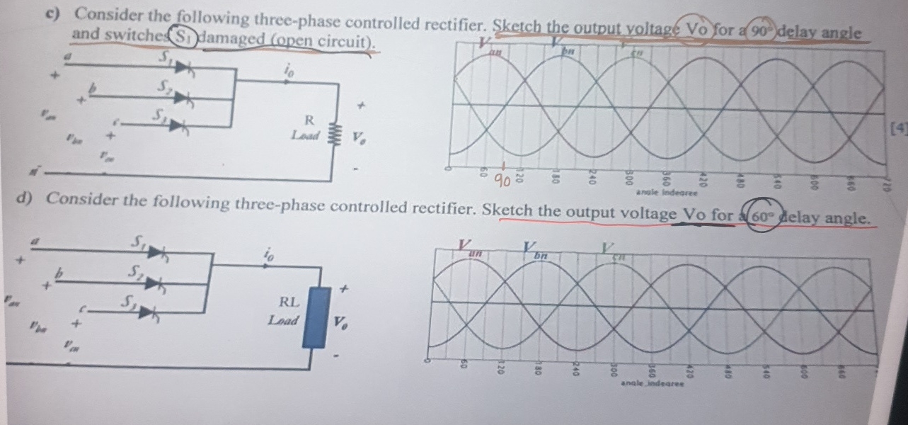 Solved C ﻿consider The Following Three Phase Controlled