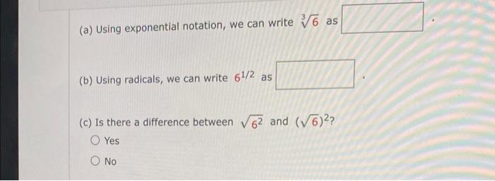 Solved (a) Using exponential notation, we can write 36 as | Chegg.com