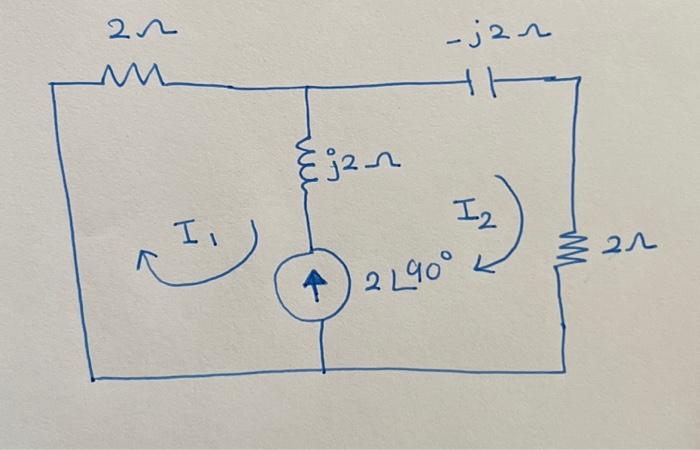 Solved Use mesh Analysis to solve for I1 and I2please Do not | Chegg.com