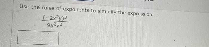 Solved Use the rules of exponents to simplify the | Chegg.com