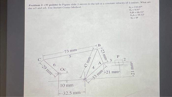 Solved Problem 2: (35 points) In Figure slide 2 moves to the | Chegg.com