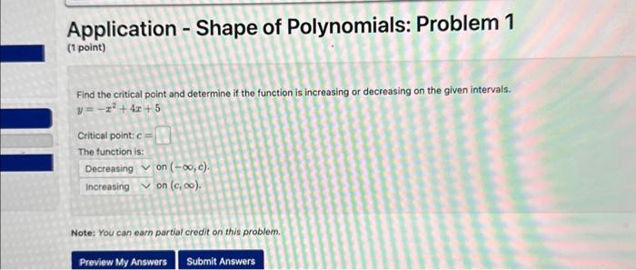 Solved Application - Shape of Polynomials: Problem 1 (1 | Chegg.com