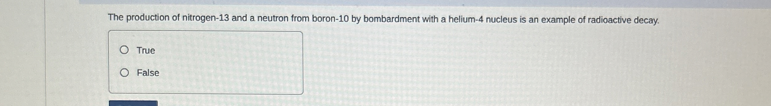 Solved The production of nitrogen-13 ﻿and a neutron from | Chegg.com