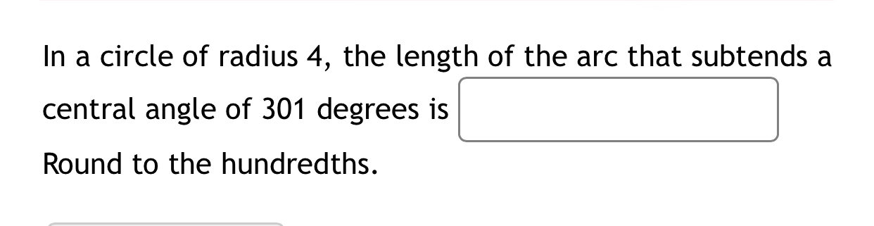 Solved In a circle of radius 4, ﻿the length of the arc that | Chegg.com
