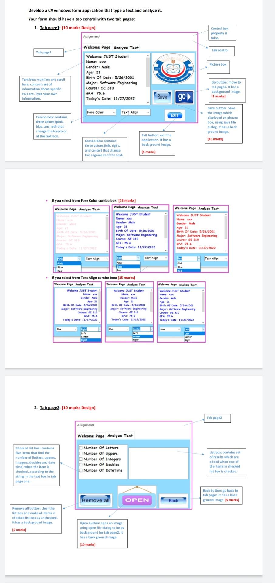 Develop A C Windows Form Application That Type A