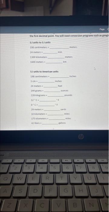 Solved the first decimal point. You will need conversion | Chegg.com
