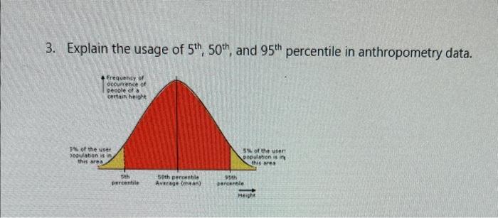 explain the usage of 5th, 50th and 95th percentile in | Chegg.com