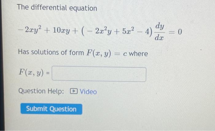 Solved The differential equation | Chegg.com
