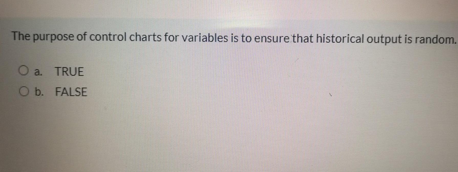 Solved The purpose of control charts for variables is to | Chegg.com