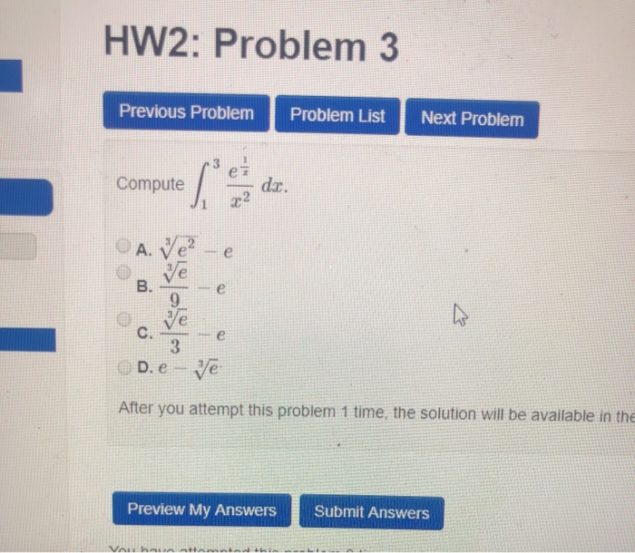 Solved HW2: Problem 3 Previous Problem Problem List Next | Chegg.com