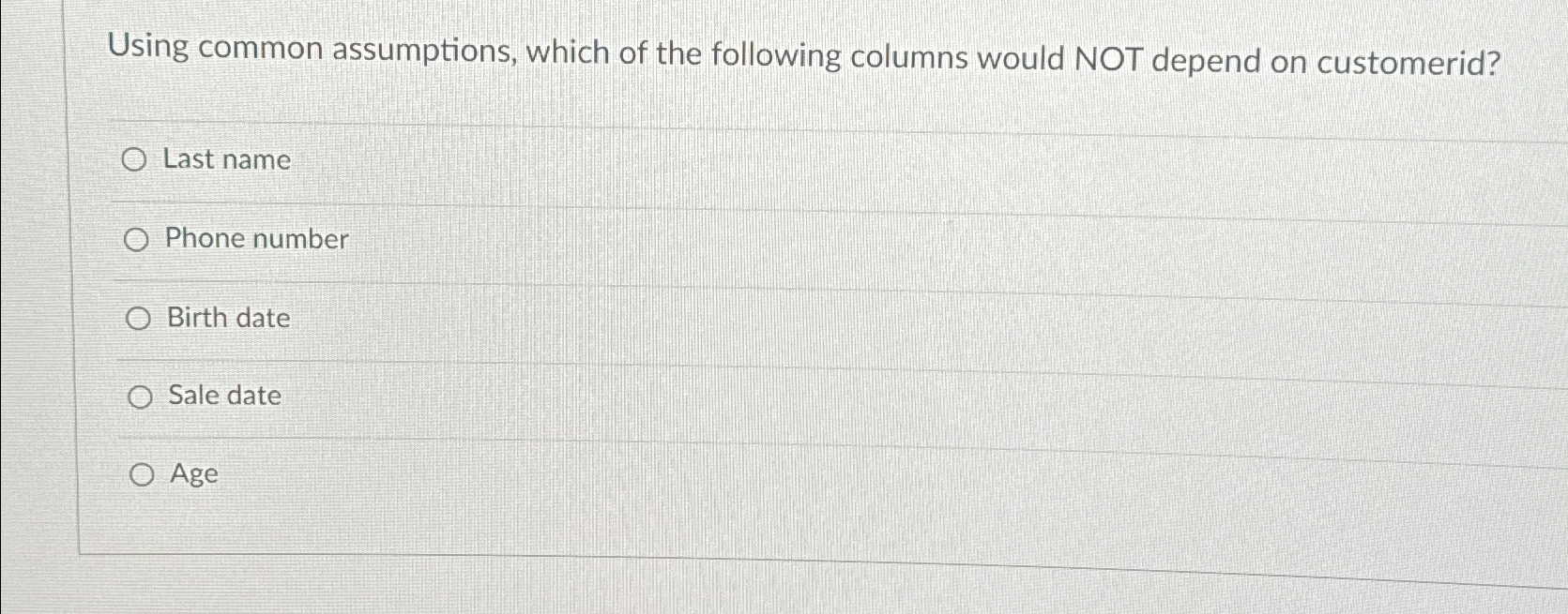 Solved Using common assumptions, which of the following | Chegg.com