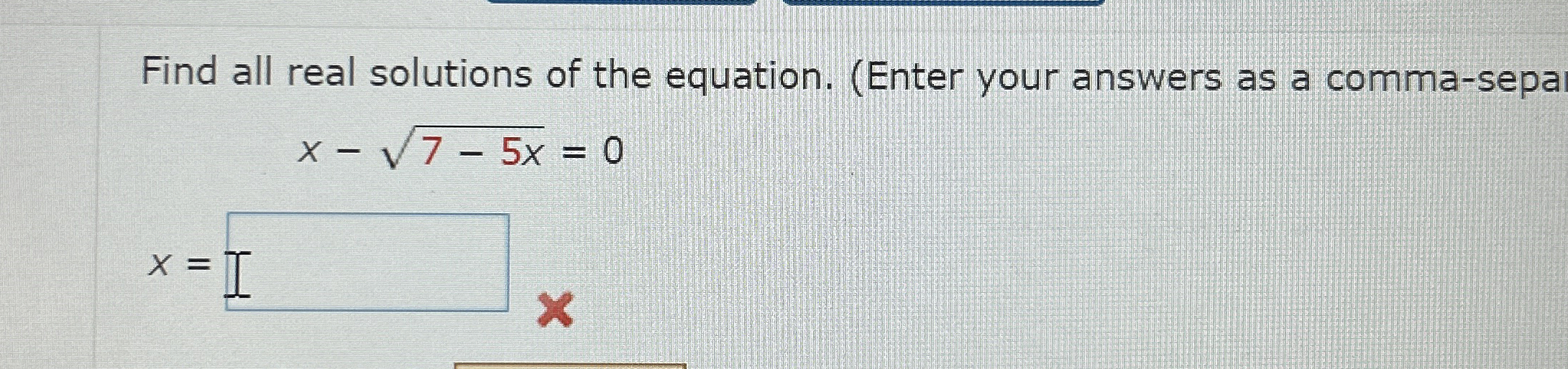 Solved Find all real solutions of the equation. (Enter your | Chegg.com