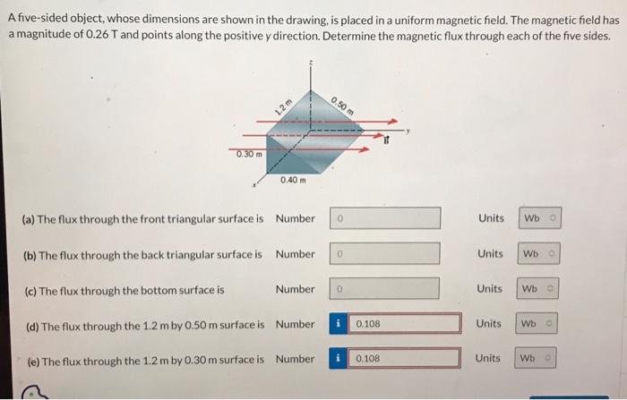 Solved A five-sided object, whose dimensions are shown in | Chegg.com