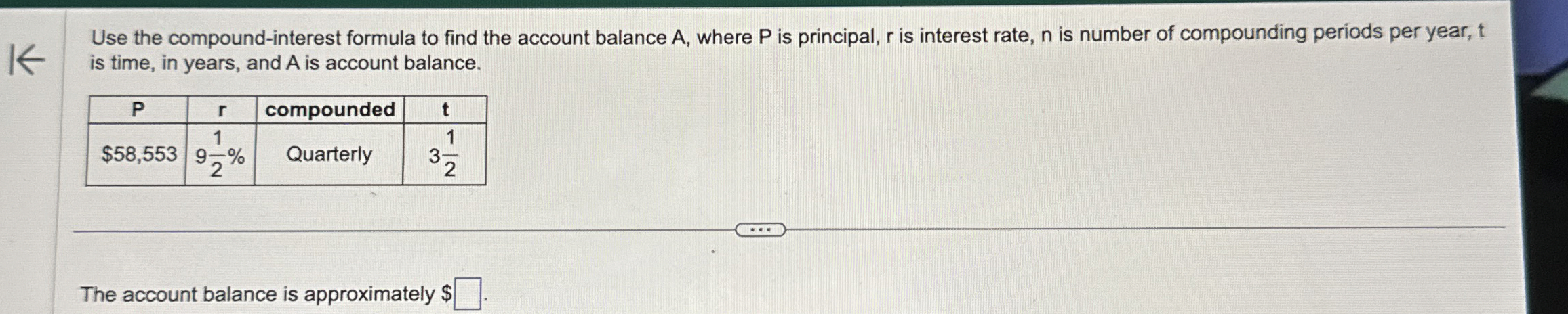 Solved Use the compound-interest formula to find the account | Chegg.com