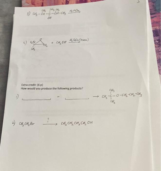 Solved 8. Suggest 2 different ways to form ether with the | Chegg.com