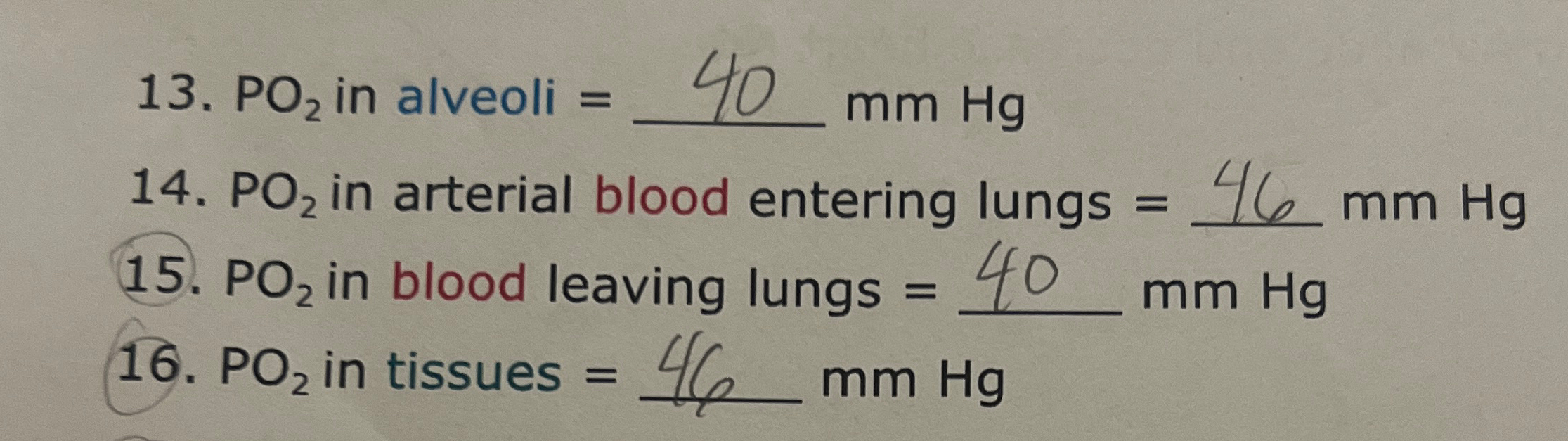 Solved PO2 ﻿in alveoli = q,q, mmHgPO2 ﻿in arterial blood | Chegg.com