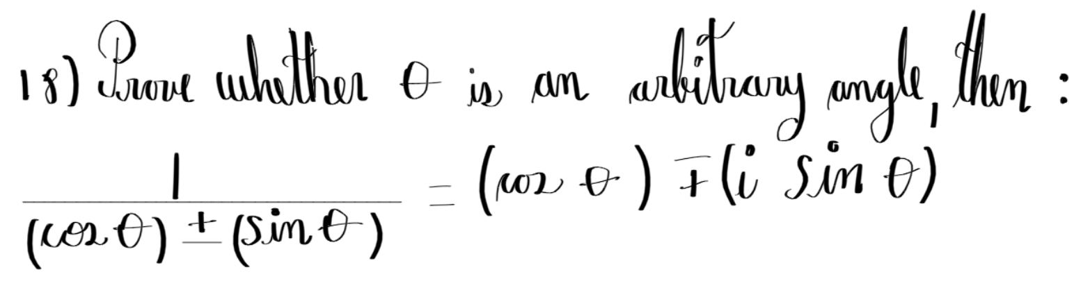 Solved Prove whether θ ﻿is an arbitrary angle, | Chegg.com
