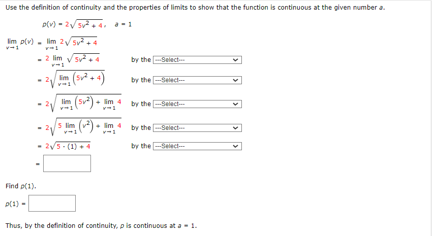 Solved Use the definition of continuity and the properties | Chegg.com