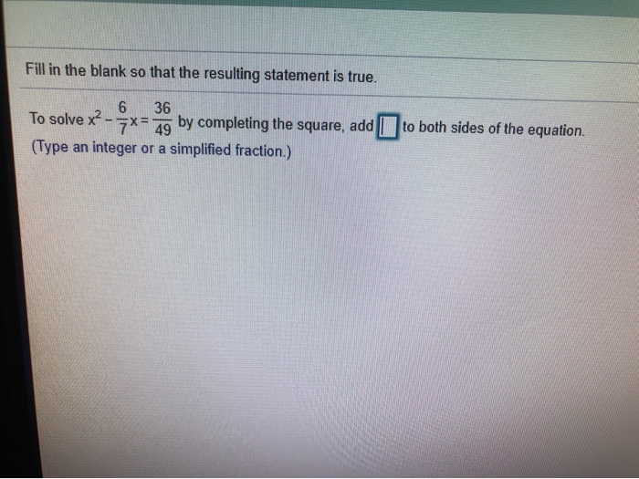 Solved Fill in the blank so that the resulting statement is | Chegg.com