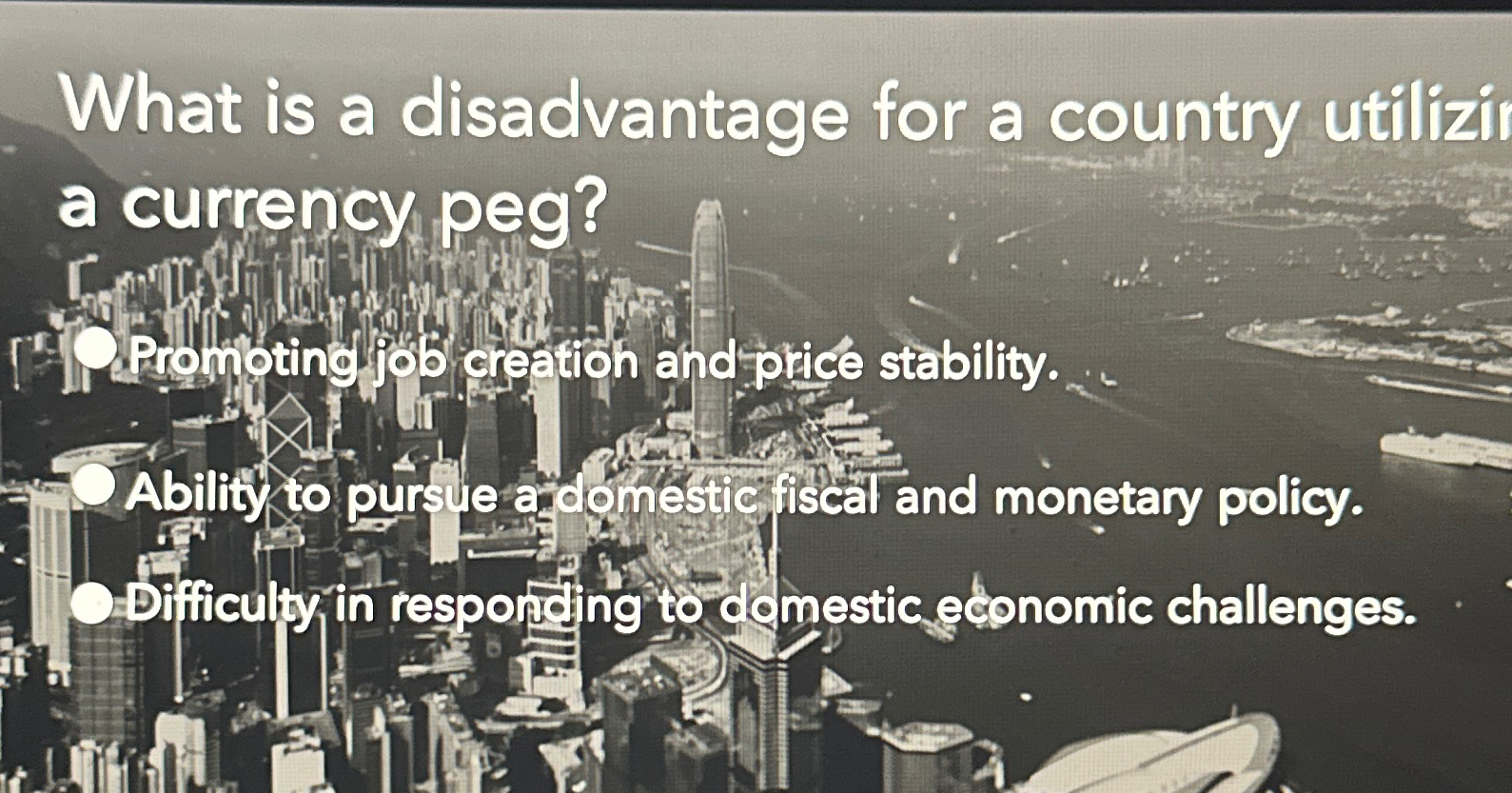 Solved What is a disadvantage for a country utilizin a | Chegg.com
