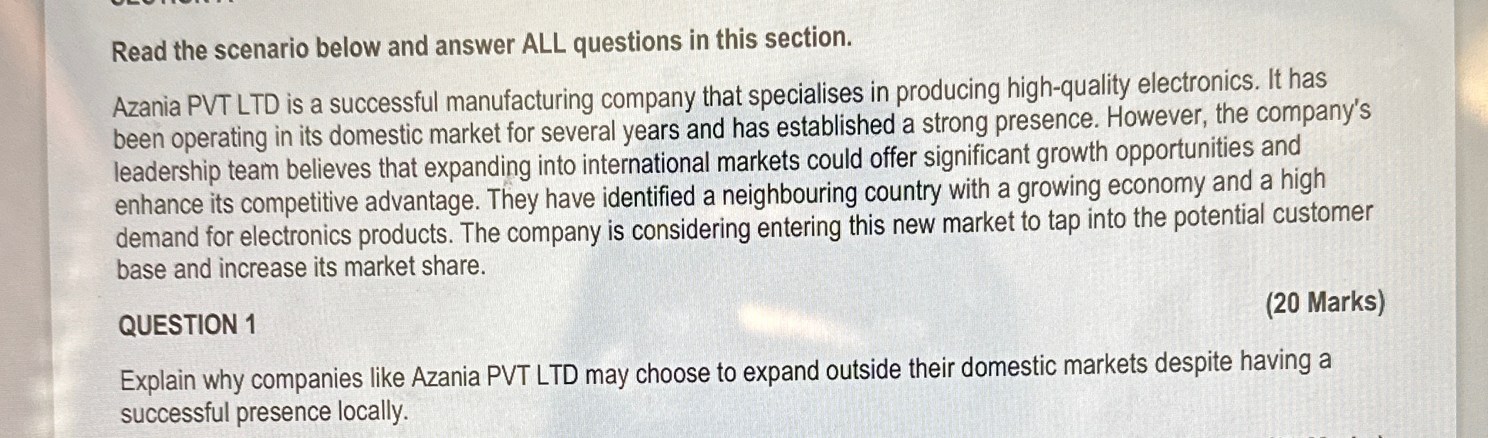 Solved Read the scenario below and answer ALL questions in | Chegg.com