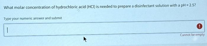 Solved What molar concentration of hydrochloric acid (HCI) | Chegg.com
